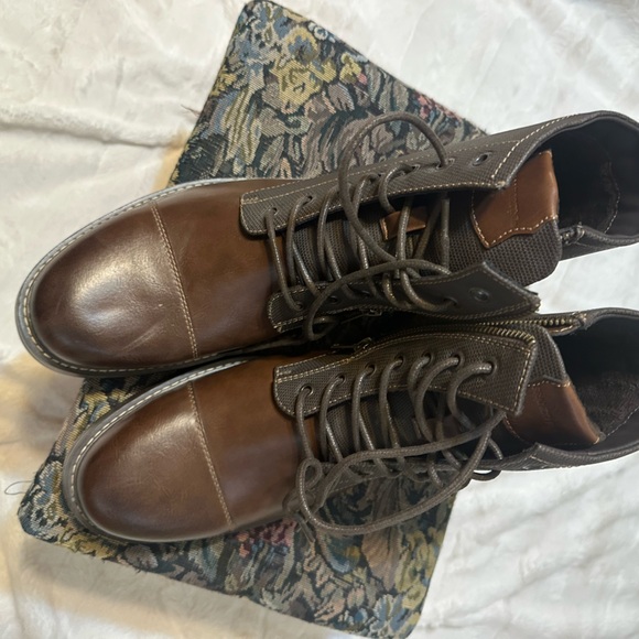Franco Fortini | Shoes | Franco Fortini Dark Brown Laceup Boots | Poshmark